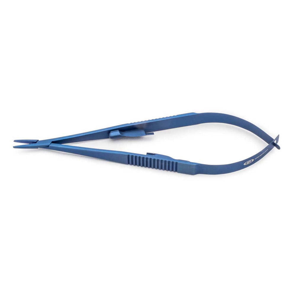 Castroviejo Needle Holder with Lock, 14cm, Straight, Serrated, Titaniu ...